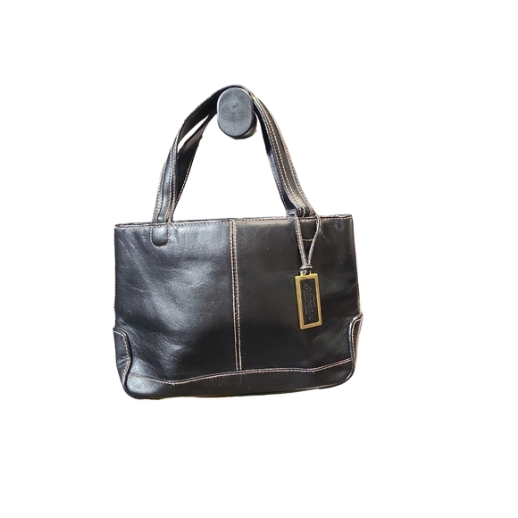 St. John's Bay | Bags | St Johns Bay Vintage Black Leather Small Tote ...